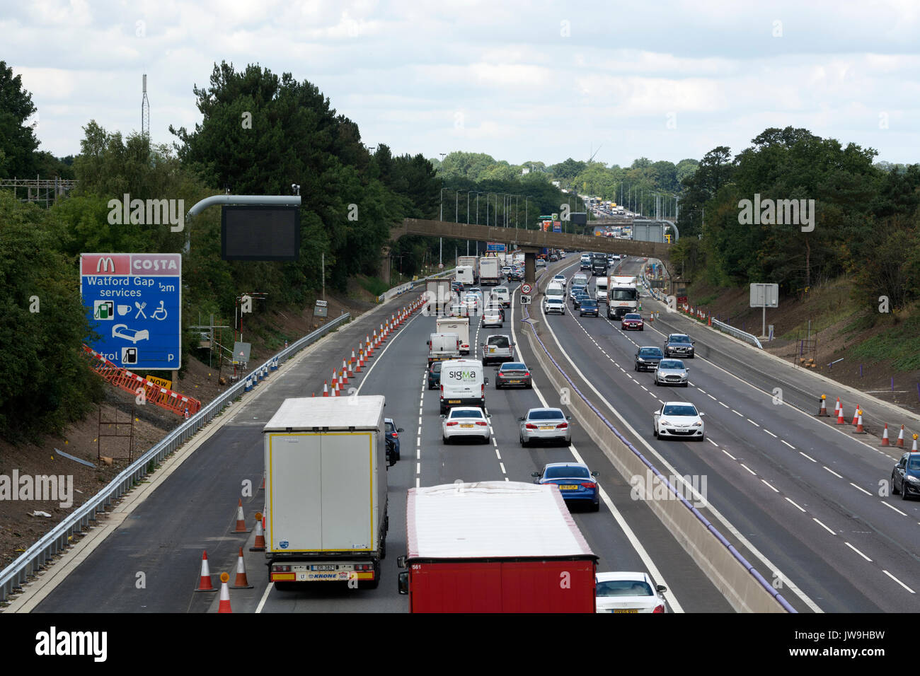 M1 motorway in Northamptonshire, England, UK Stock Photo - Alamy