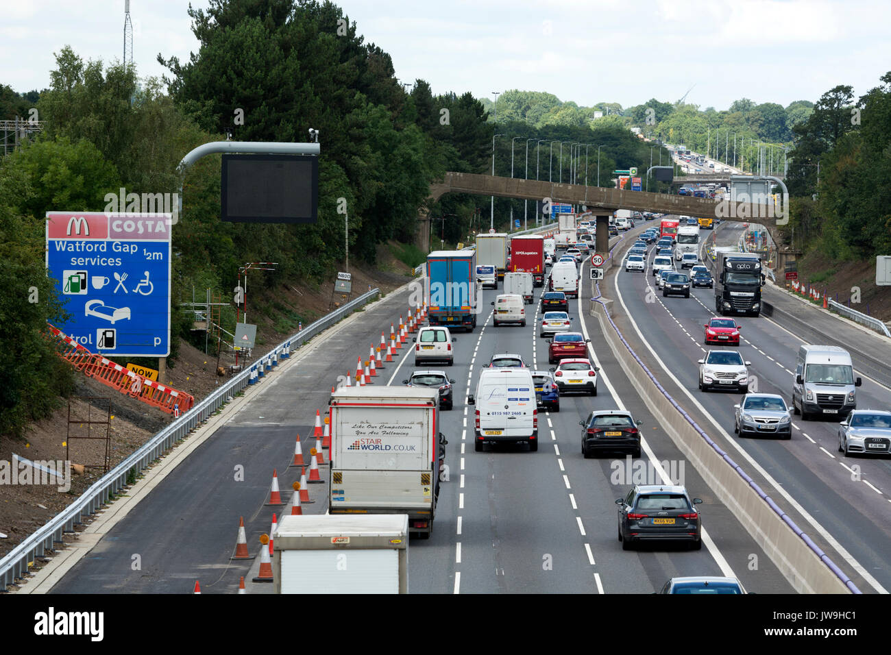 M1 motorway in Northamptonshire, England, UK Stock Photo - Alamy
