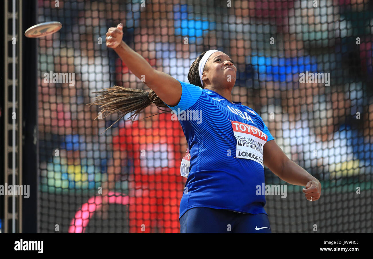 USA's Gia Lewis-Smallwood competes in the Women's Discus Throw ...