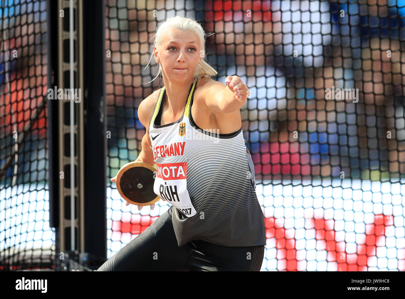 Germany's Anna Ruh competes in the Women's Discus Throw Qualifying ...