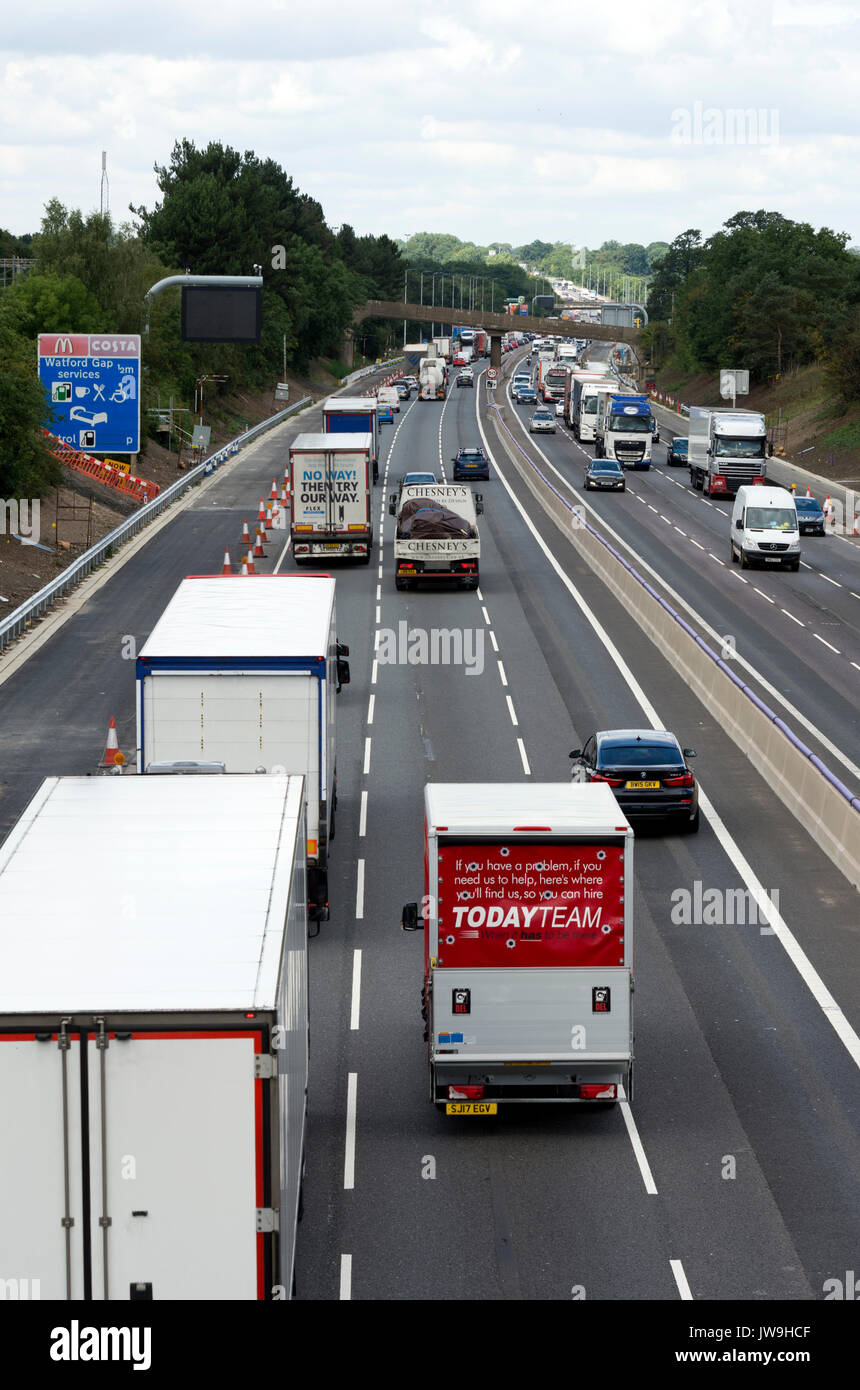 M1 motorway in Northamptonshire, England, UK Stock Photo - Alamy