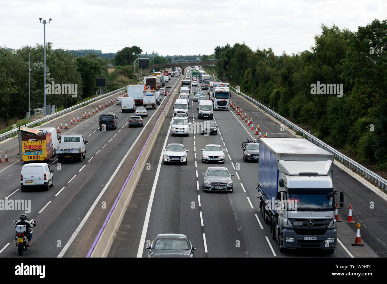 M1 motorway in Northamptonshire, England, UK Stock Photo - Alamy