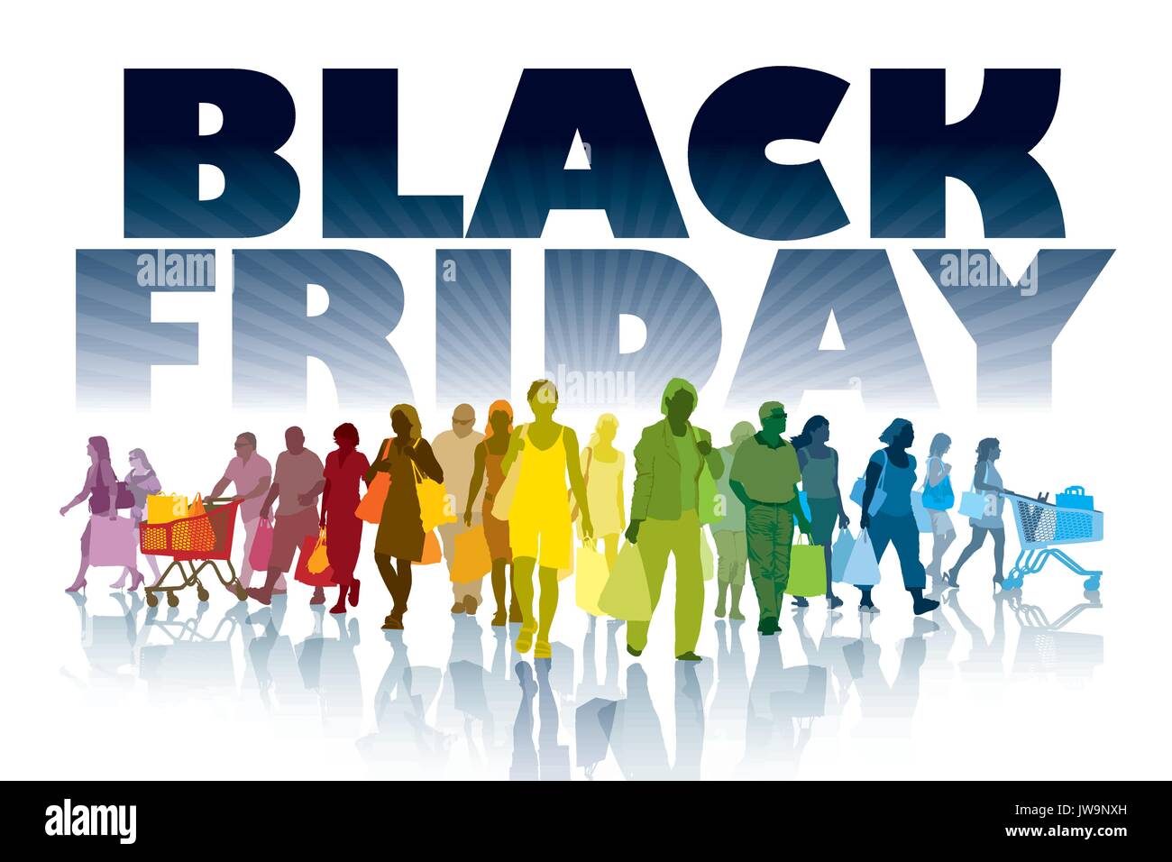 People in retail store Stock Vector Images - Alamy