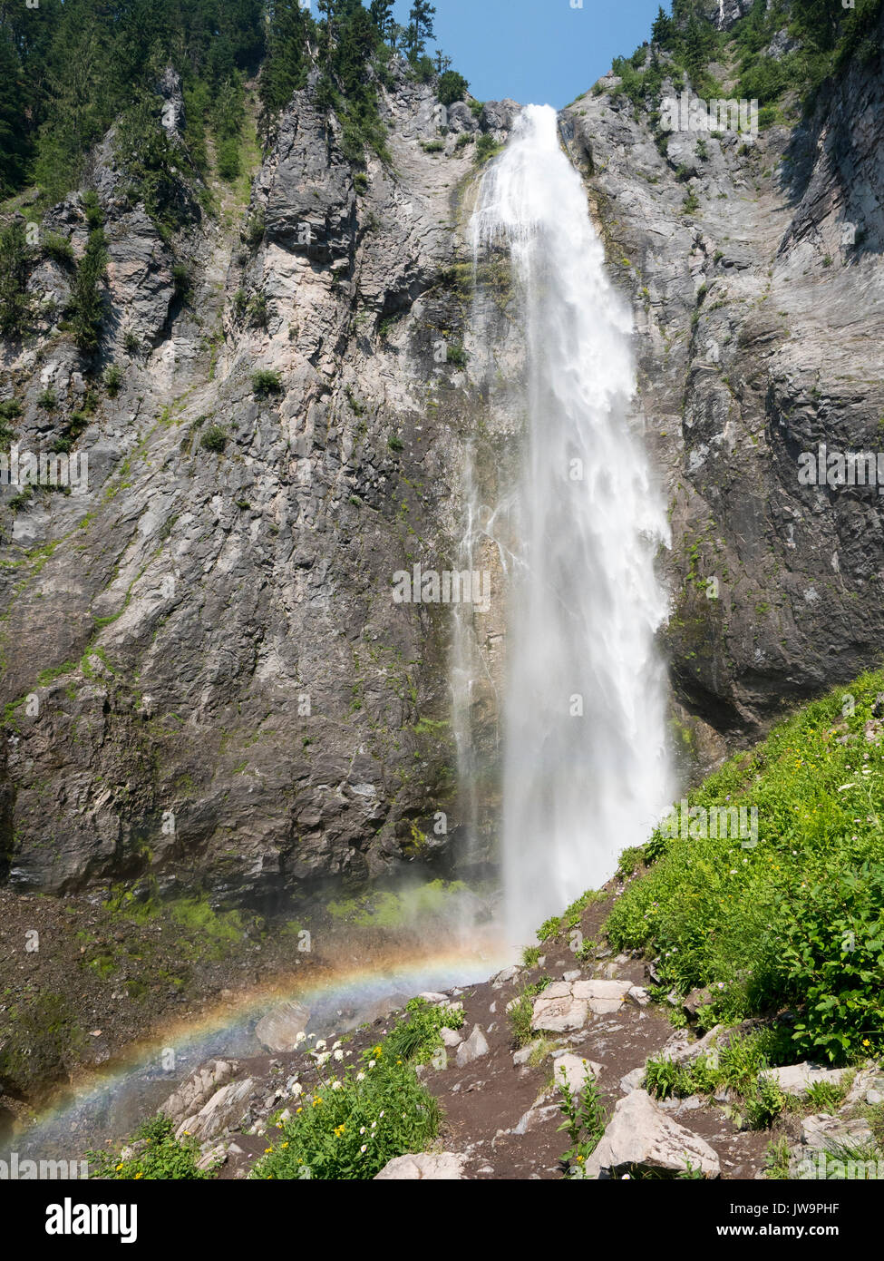 Comet Falls - Mount RAinier National Park Stock Photo - Alamy