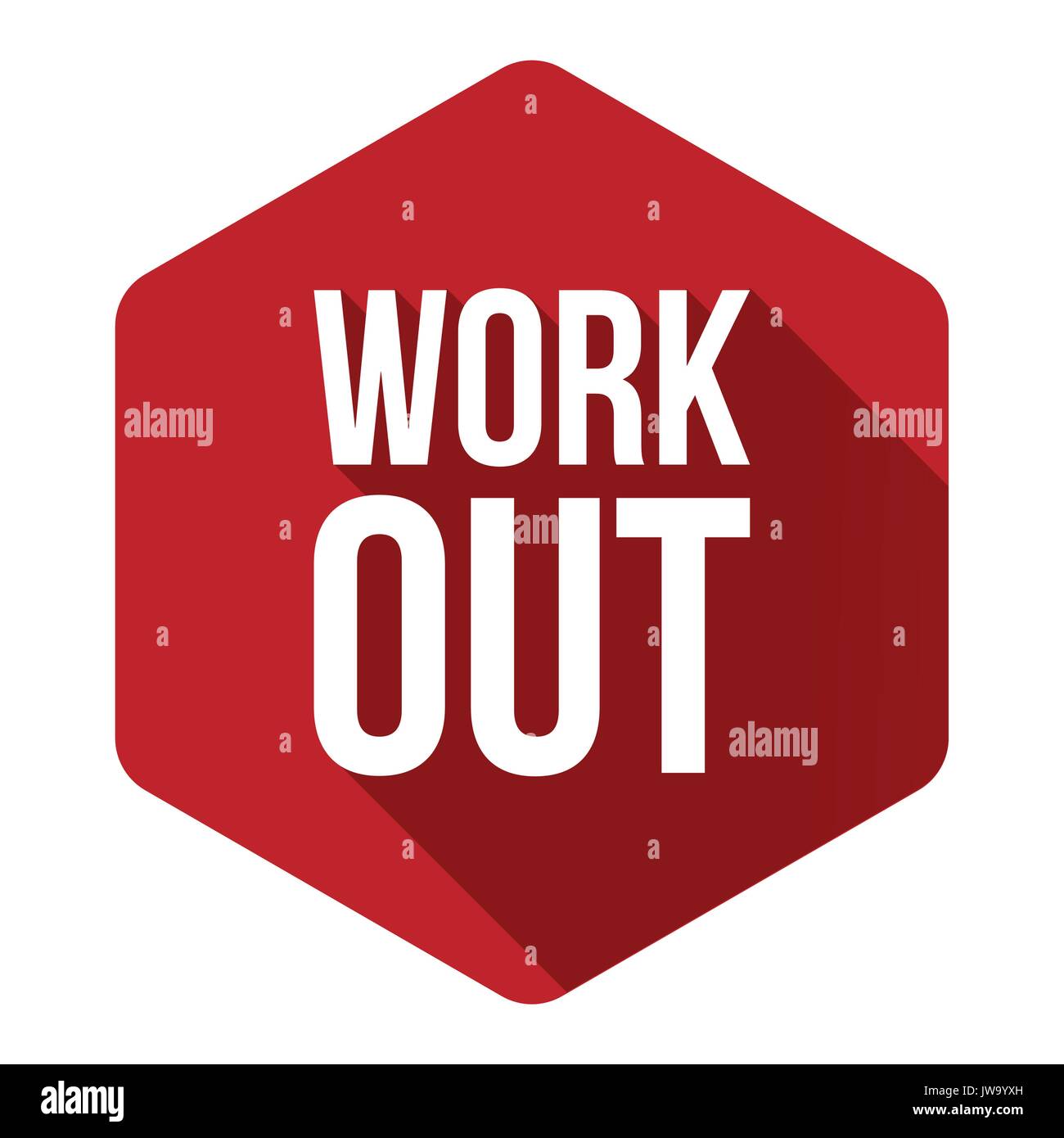 Workout sign button red Stock Vector Image & Art - Alamy