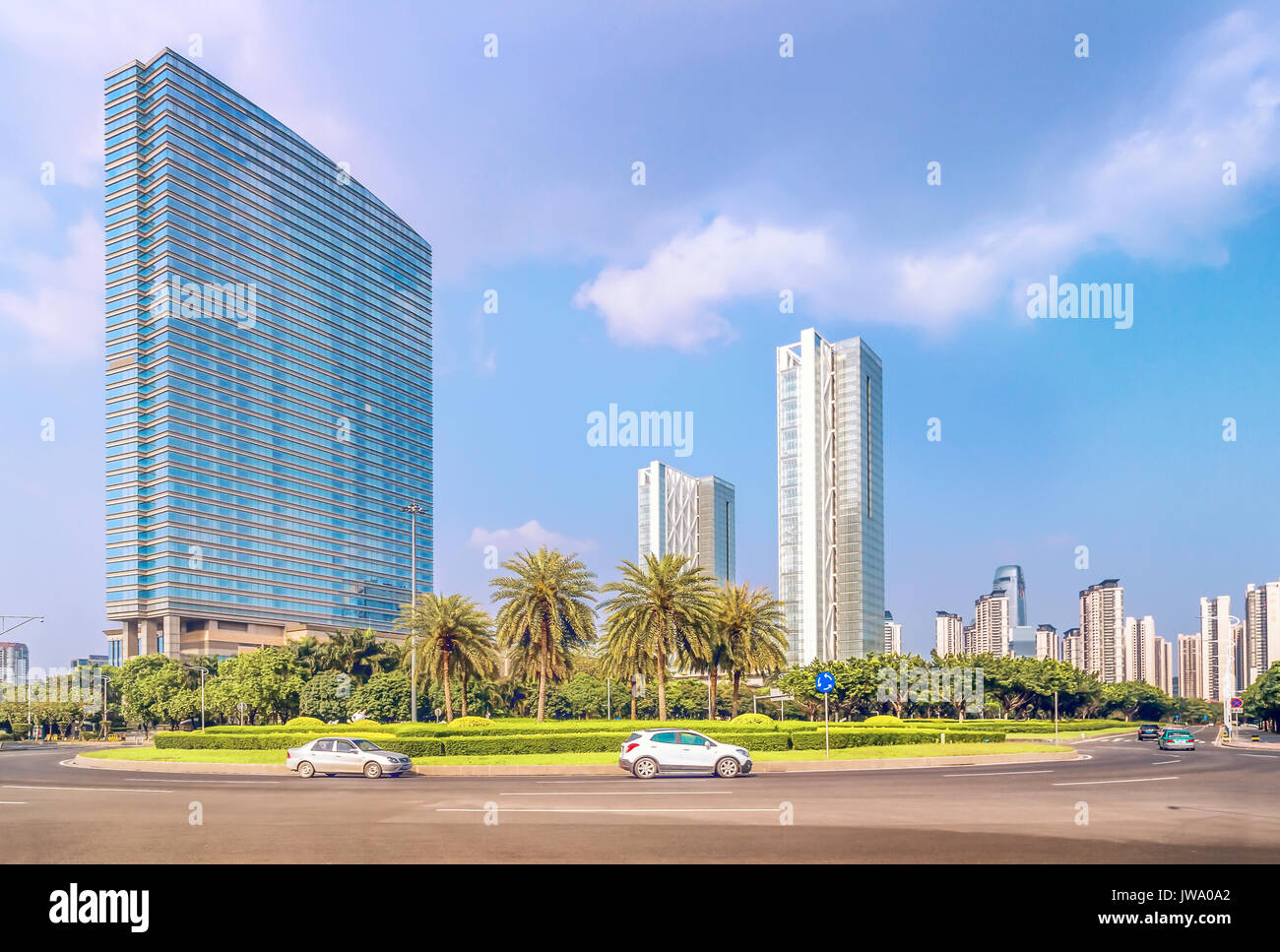 Guangzhou international exhibition center china hi-res stock ...