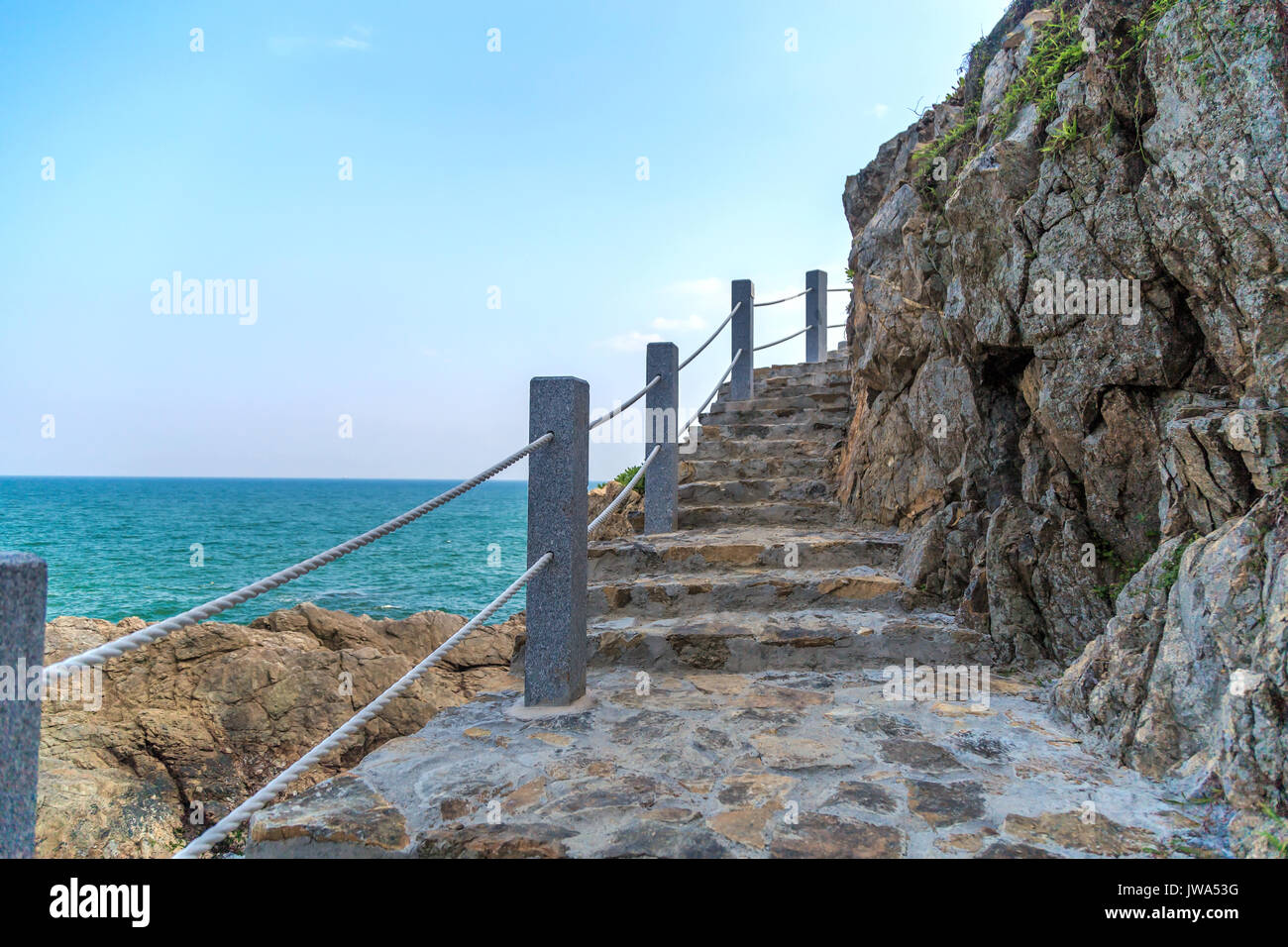 Natural scenery of seaside square Stock Photo - Alamy