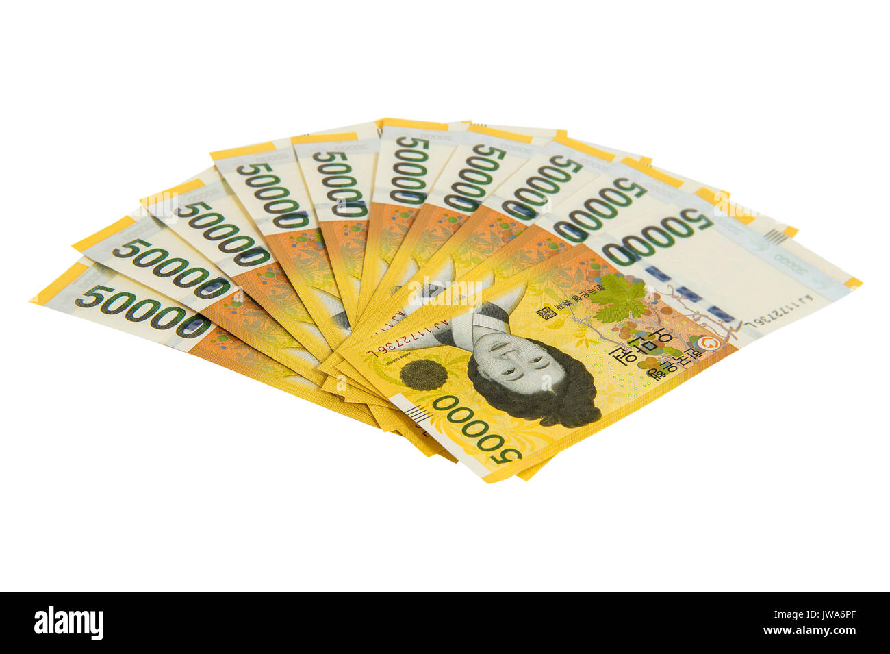 South korean won currency Cut Out Stock Images & Pictures - Alamy