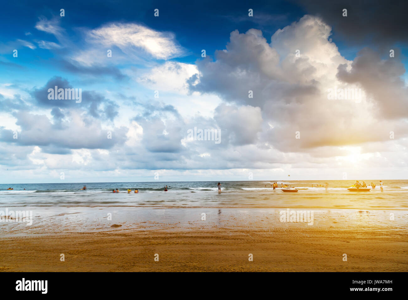 The sky, the beach, the natural scenery Stock Photo - Alamy