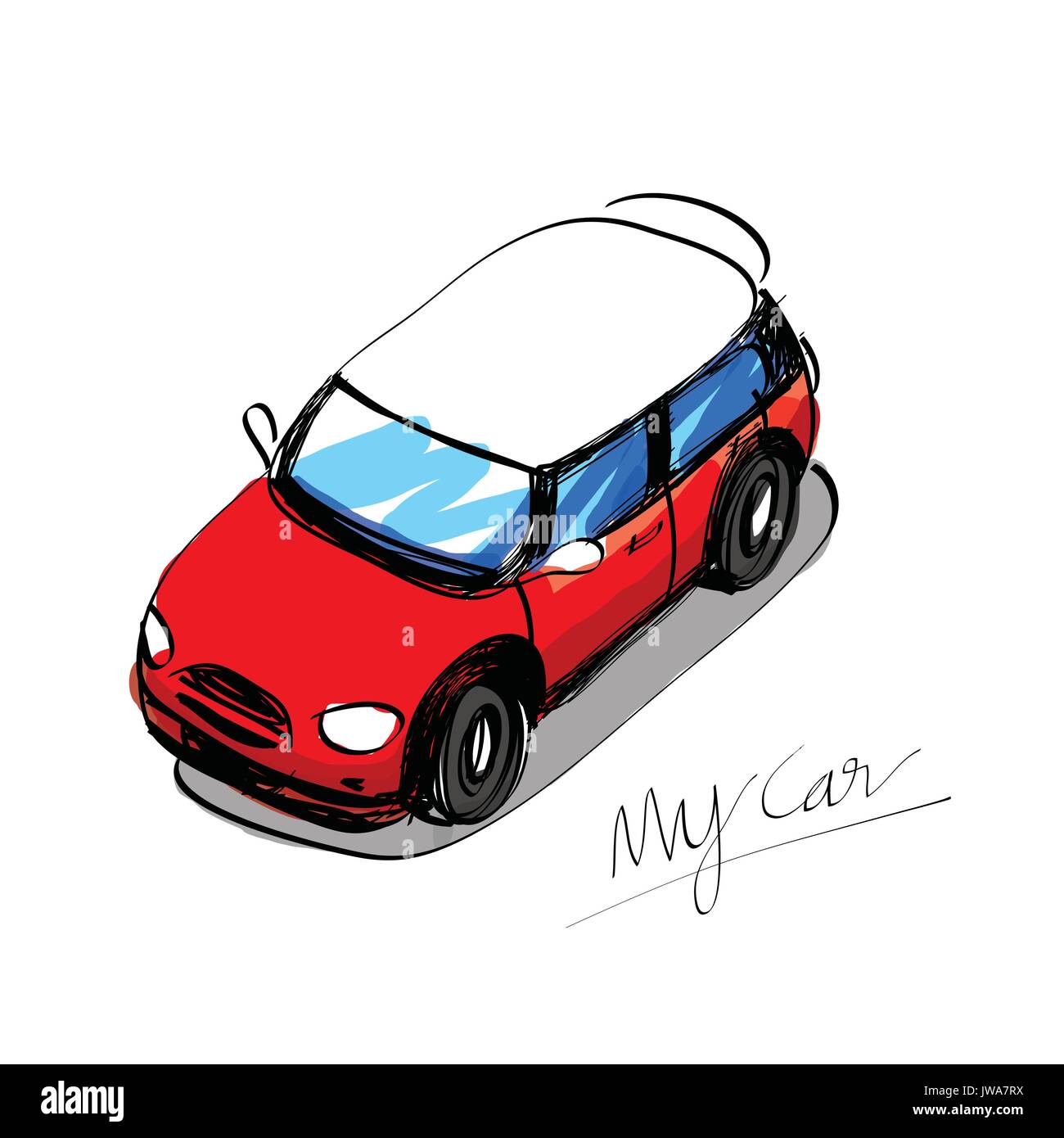 Hand draw sport car Cut Out Stock Images & Pictures - Alamy