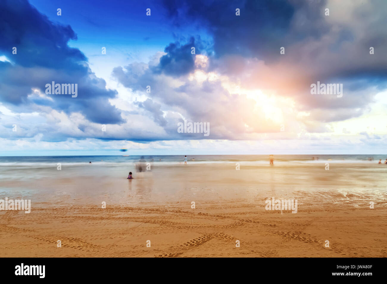 The sky, the beach, the natural scenery Stock Photo - Alamy