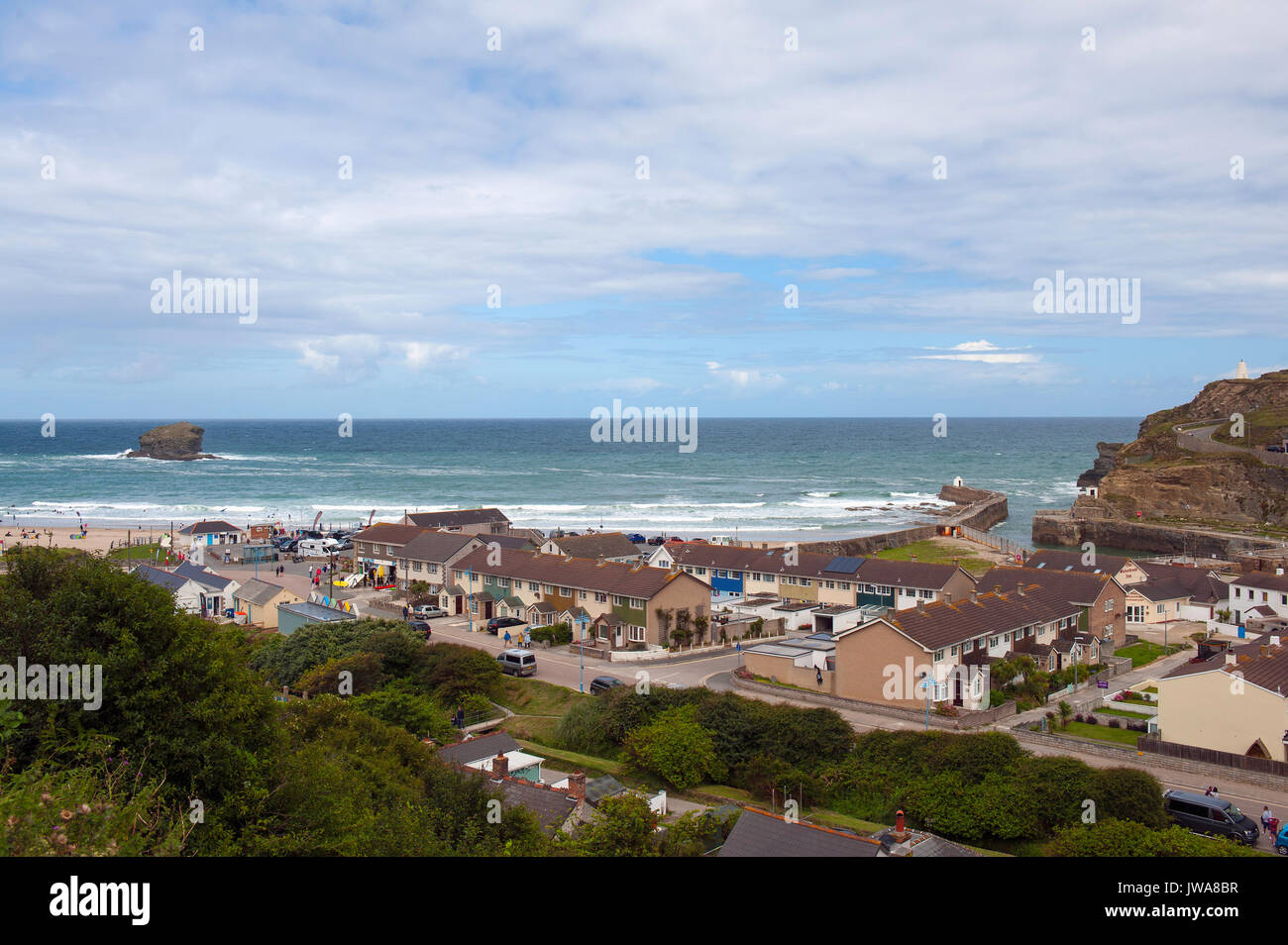 Harbour Resort of Portreath in Cornwall Stock Photo - Alamy