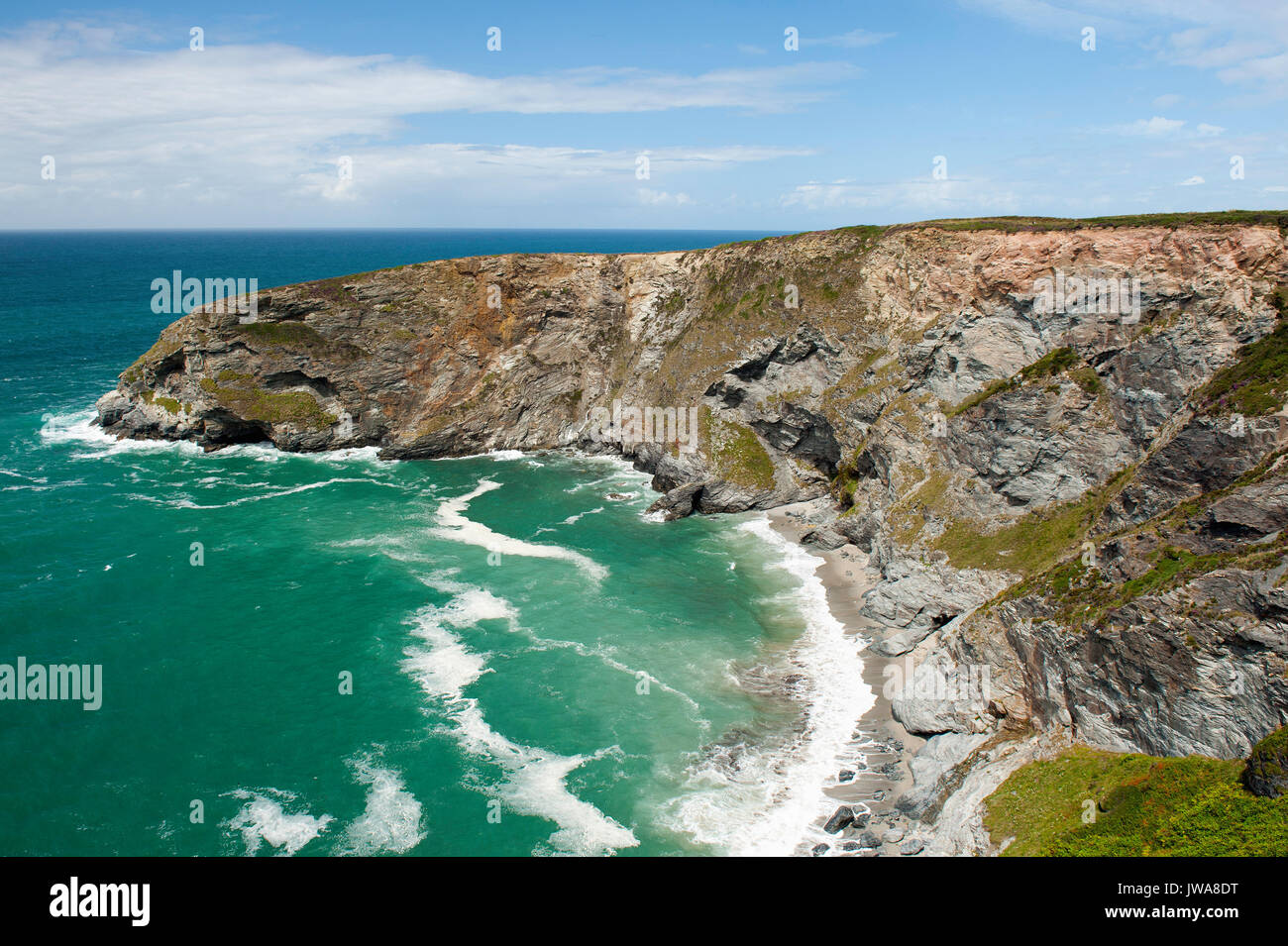 The Coast From Lighthouse Hill, Portreath Stock Photo - Alamy