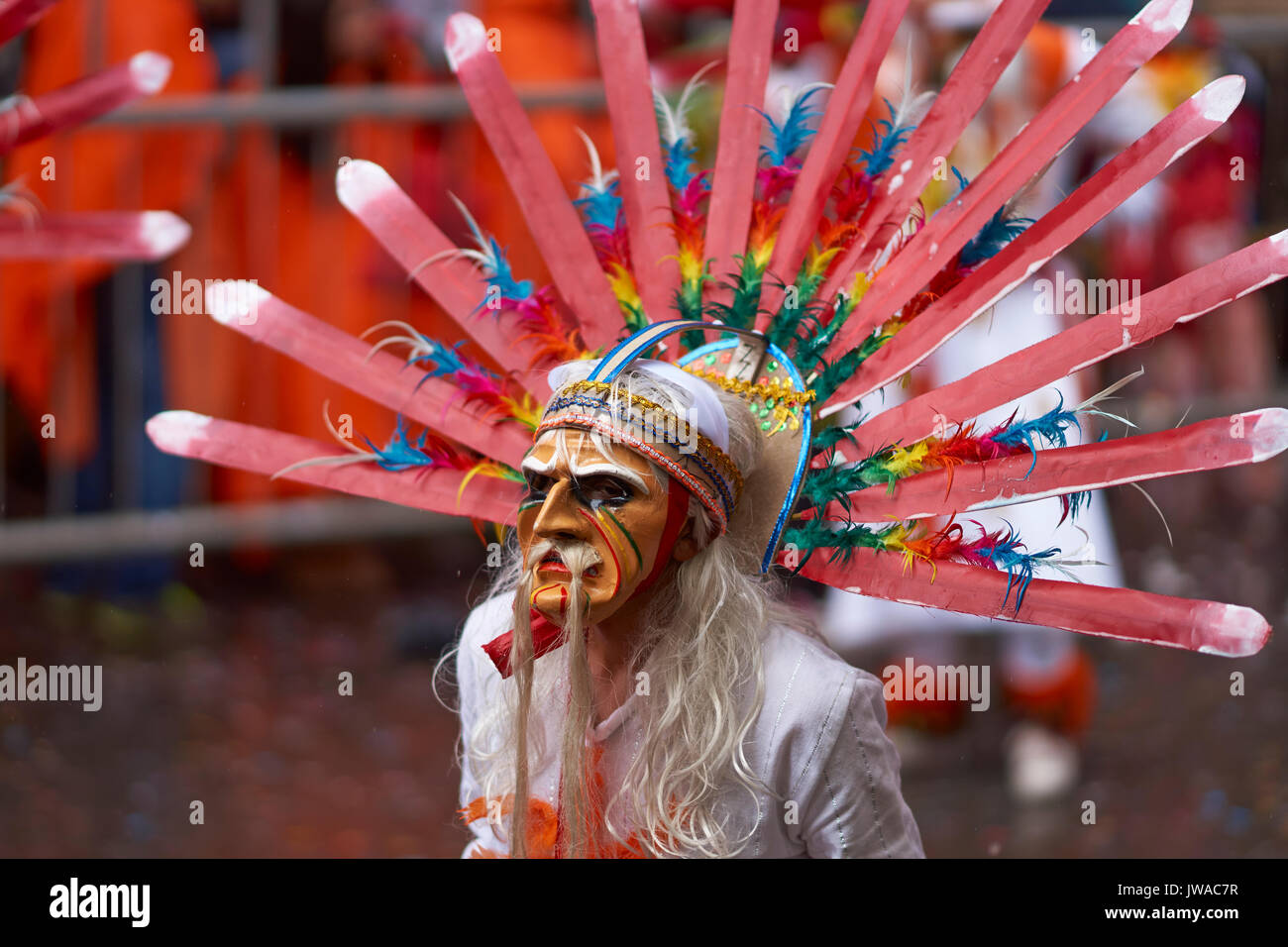 Tobas dancers in colourful costumes performing at the annual Oruro ...