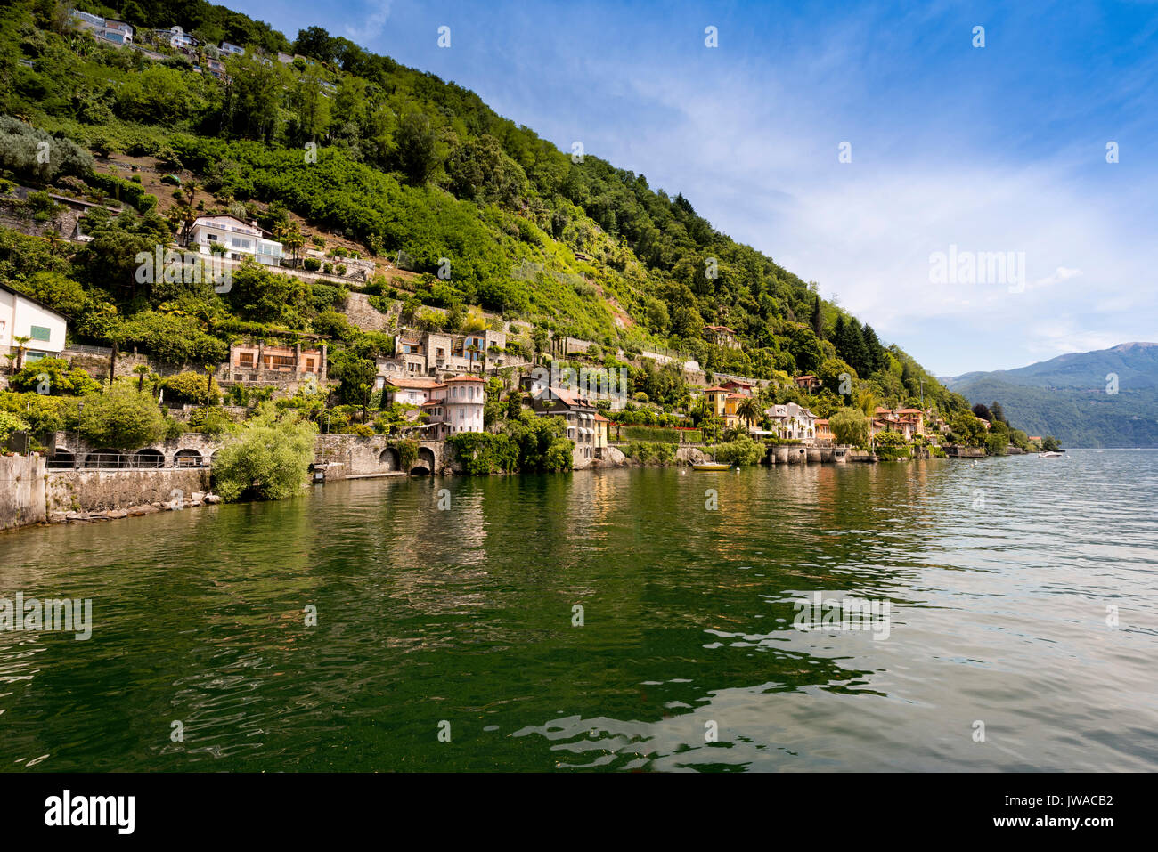 The houses of Cannero Riviera on Lake Maggiore - Cannero Riviera , Lake ...
