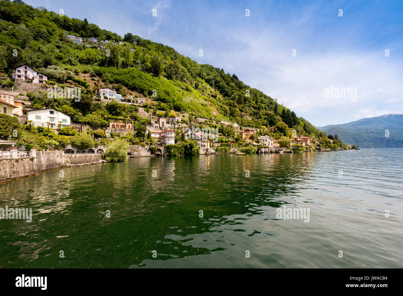 The houses of Cannero Riviera on Lake Maggiore - Cannero Riviera , Lake ...
