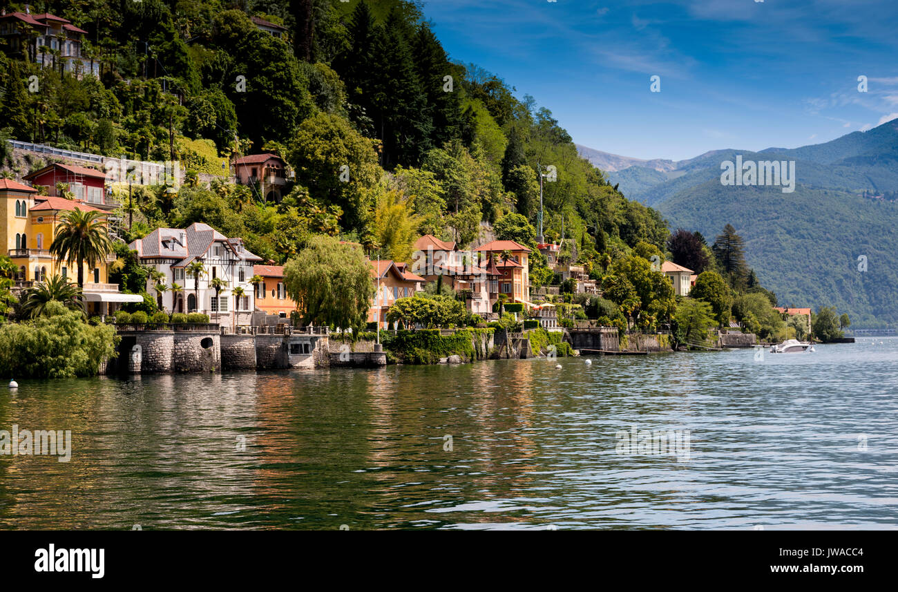 The houses of Cannero Riviera on Lake Maggiore - Cannero Riviera , Lake ...