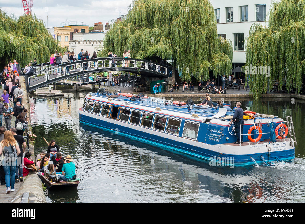 My Fair Lady,Cruising Resturant,Barge,Camden Lock,Regents Canal,London,England,UK Stock Photo ...