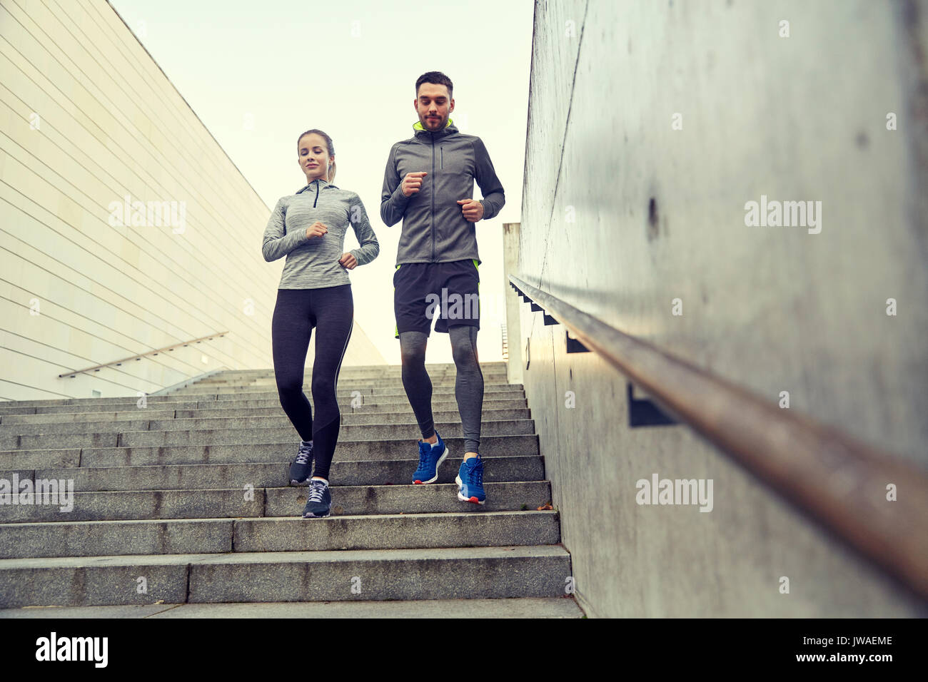 Jogging stairs hi-res stock photography and images - Alamy