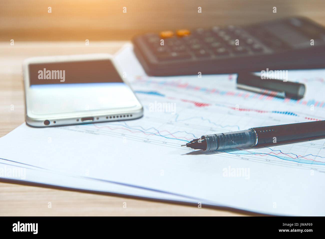 Keyboard, pen, tablet and documents. Vintage tone Stock Photo - Alamy