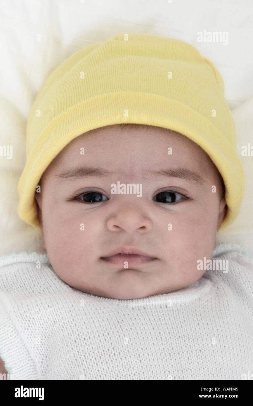 A five-week-old baby girl Stock Photo - Alamy