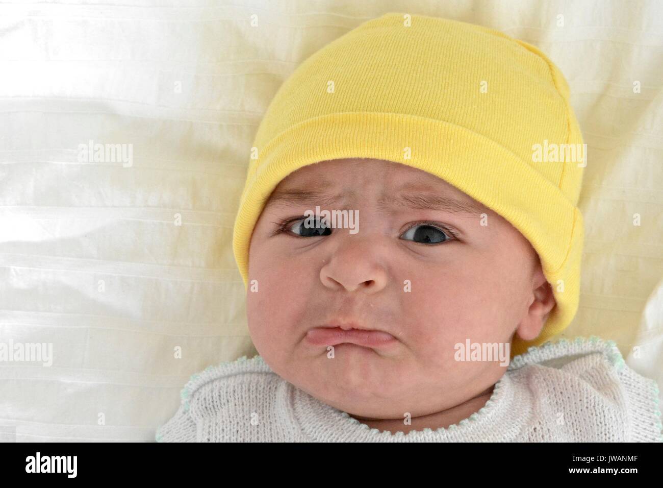 A five-week-old baby girl Stock Photo - Alamy