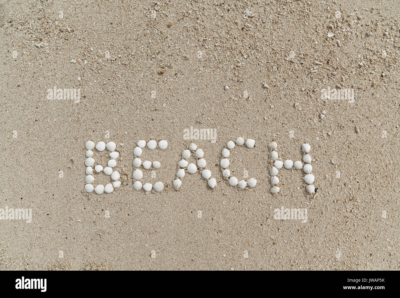 Writing with shells: "beach Stock Photo - Alamy