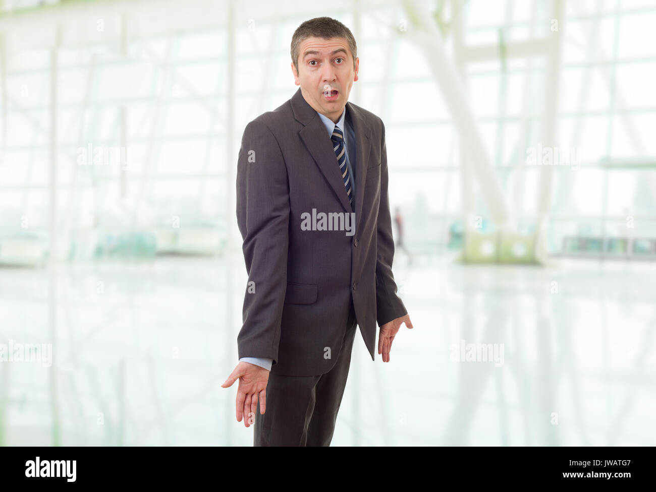 Silly business man waiting hi-res stock photography and images - Alamy