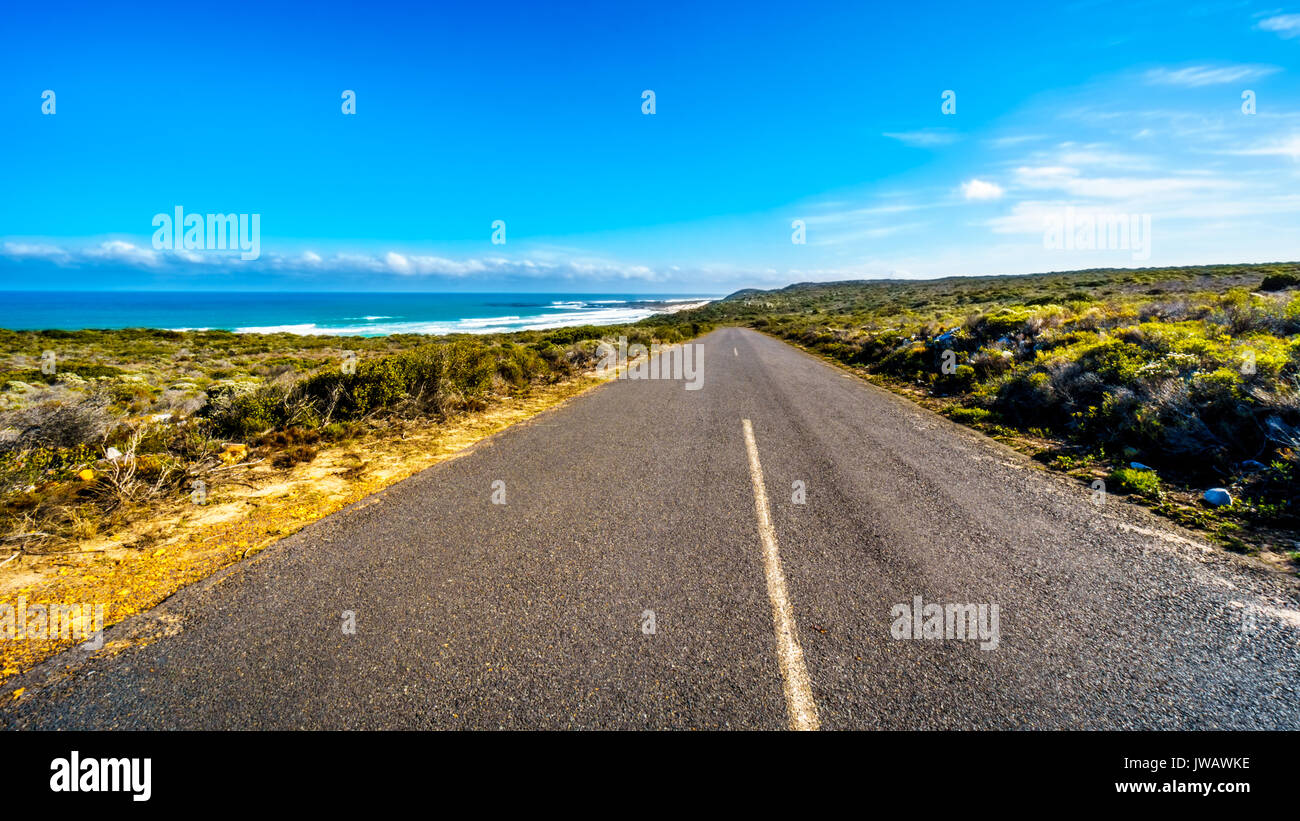The road from Cape Point to Cape of Good Hope and Platboom Beach in the ...