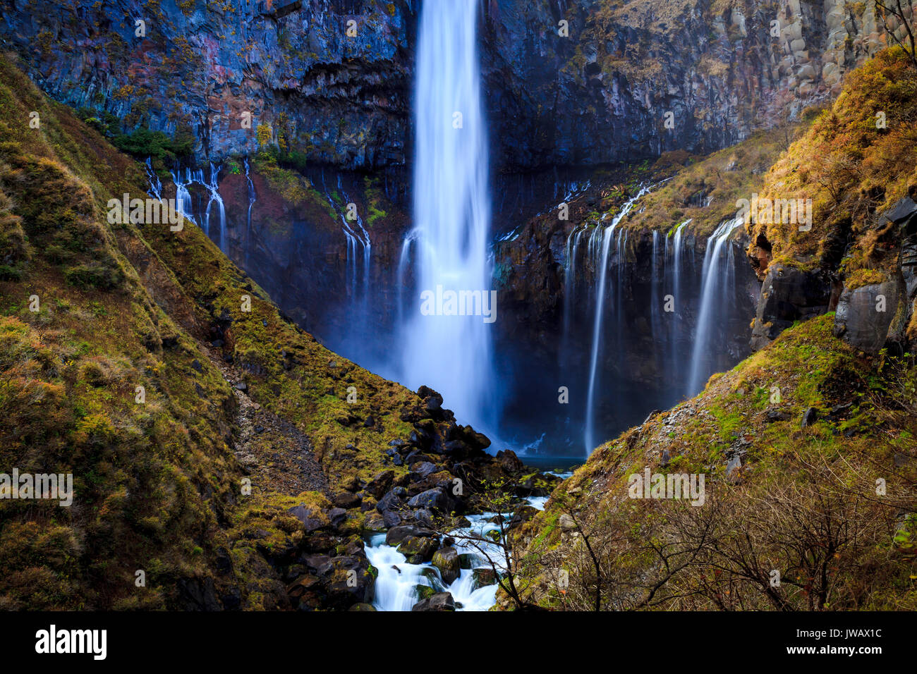 Kegon waterfall in autumn, Nikko, Japan Stock Photo - Alamy