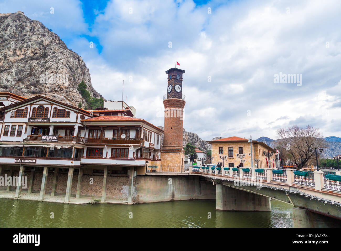 AMASYA, TURKEY - DECEMBER 03, 2016 : Old Ottoman houses and historical ...