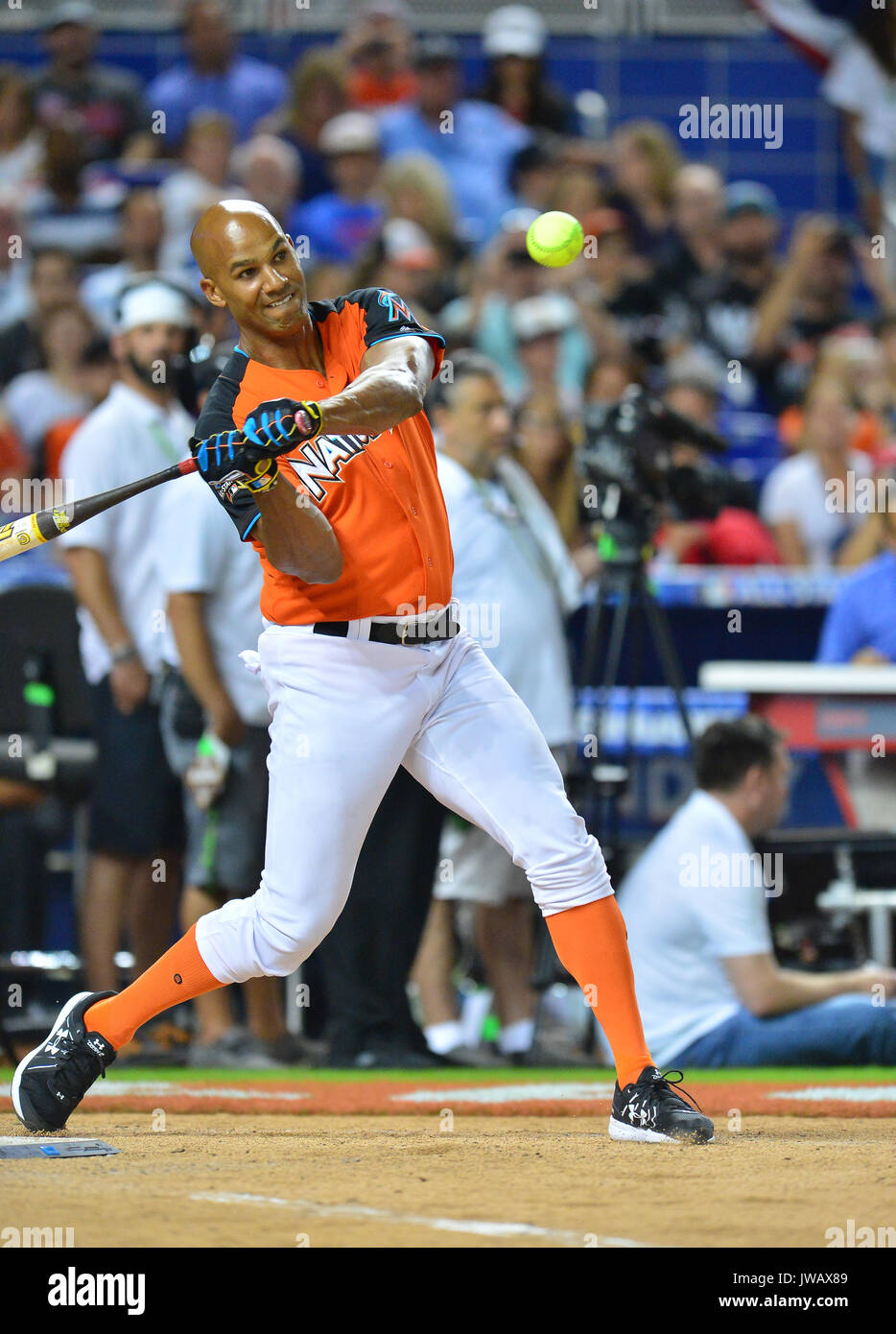MLB All-Star Legends and Celebrity Softball at Marlins Park in Miami, Florida Featuring: Jason ...