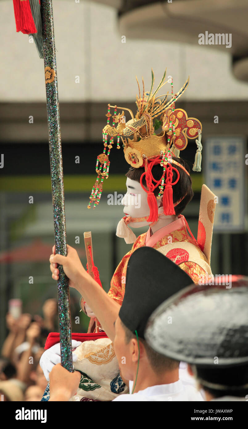 Japan, Kyoto, Gion Matsuri, festival, Yama Hoko procession, Chigo ...