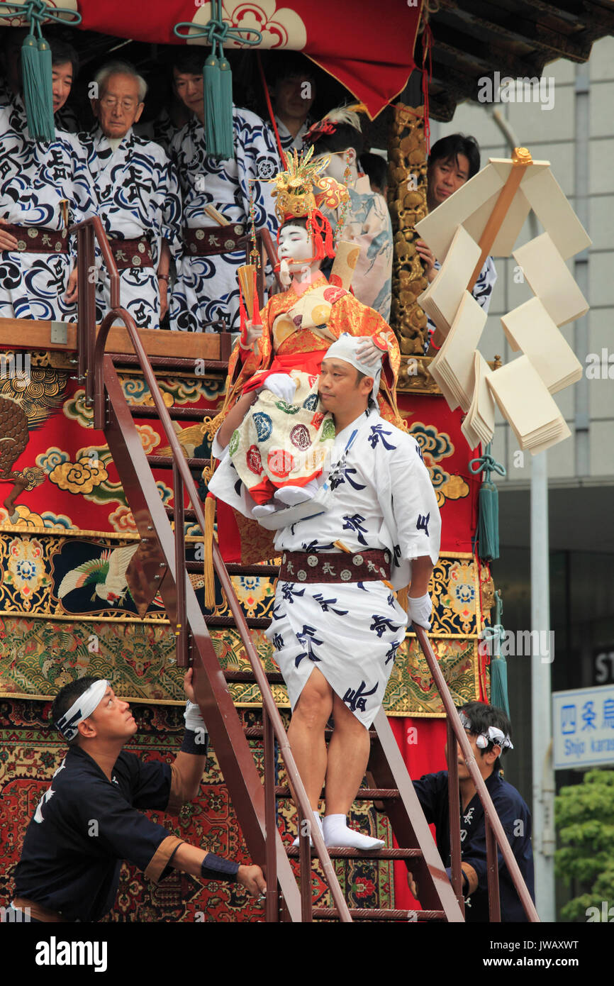 Japan, Kyoto, Gion Matsuri, festival, Yama Hoko procession, Chigo ...
