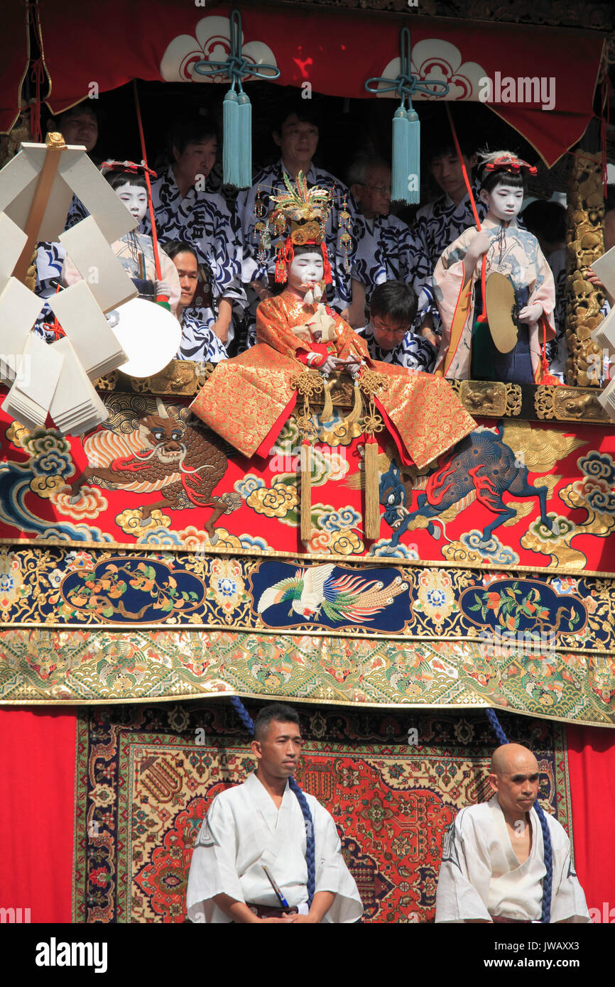 Japan, Kyoto, Gion Matsuri, festival, Yama Hoko procession, Chigo ...