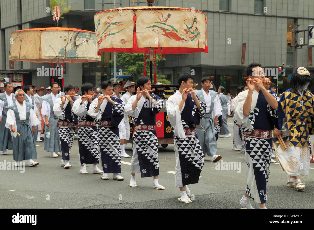 Japan, Kyoto, Gion Matsuri, festival, Yama Hoko procession, people ...