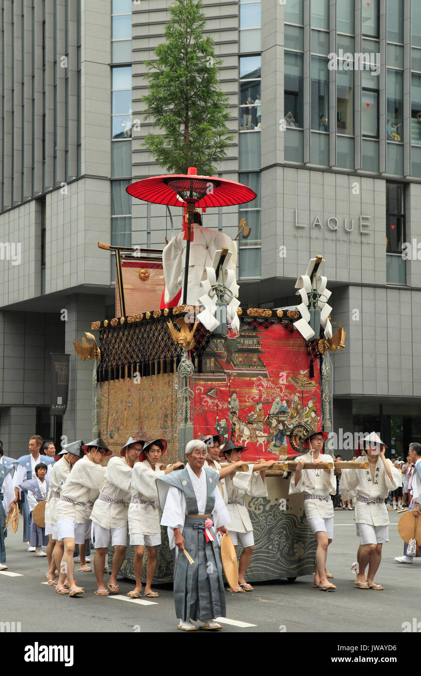 Japan, Kyoto, Gion Matsuri, festival, Yama Hoko procession, float ...