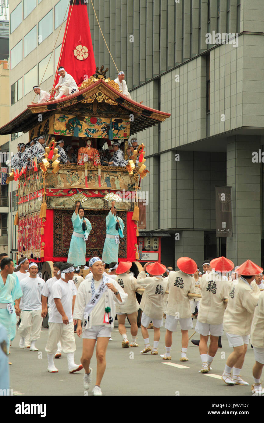 Japan, Kyoto, Gion Matsuri, festival, Yama Hoko procession, float ...