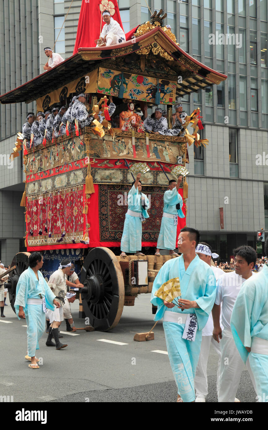 Japan, Kyoto, Gion Matsuri, festival, Yama Hoko procession, float ...