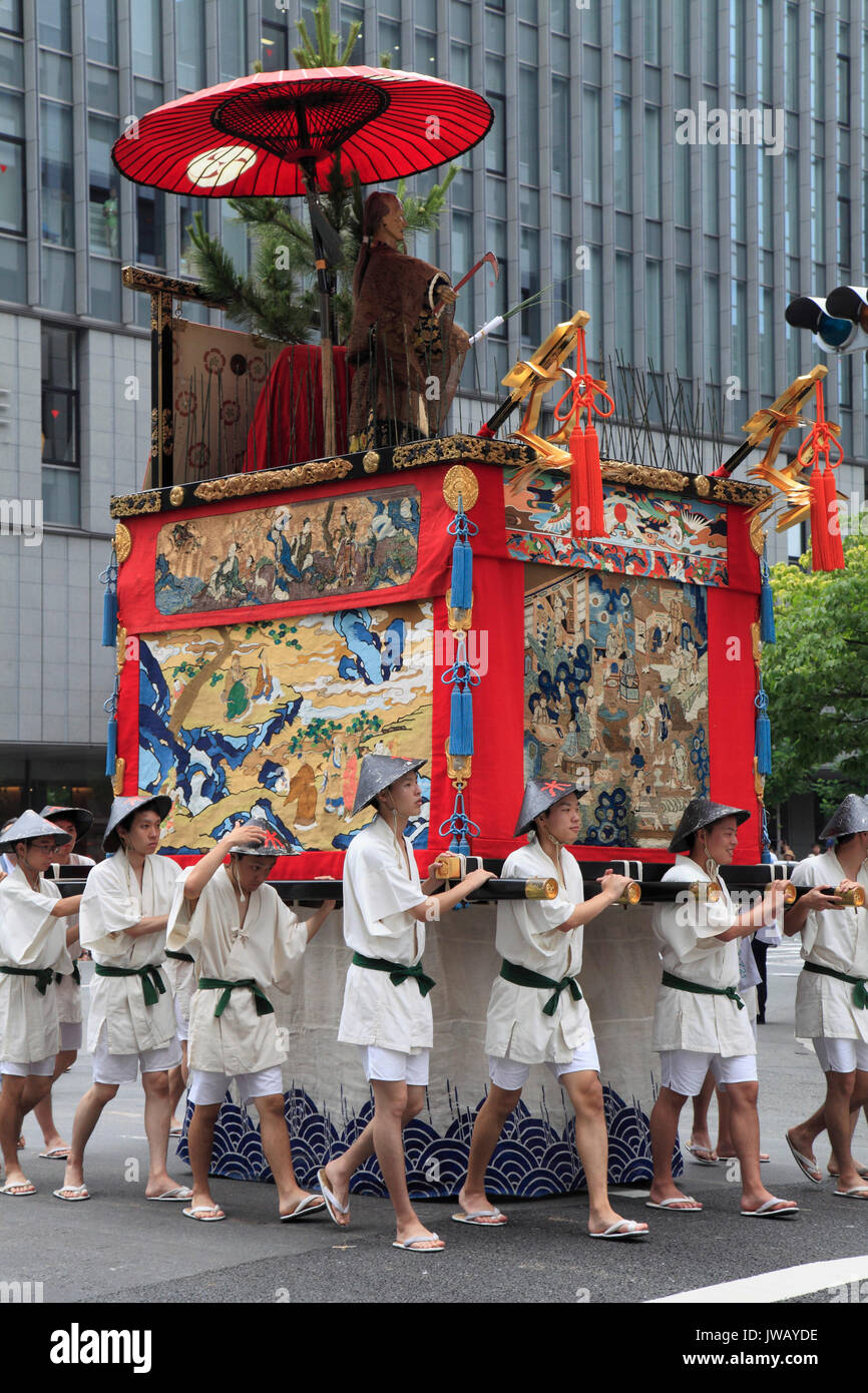 Japan, Kyoto, Gion Matsuri, festival, Yama Hoko procession, float ...