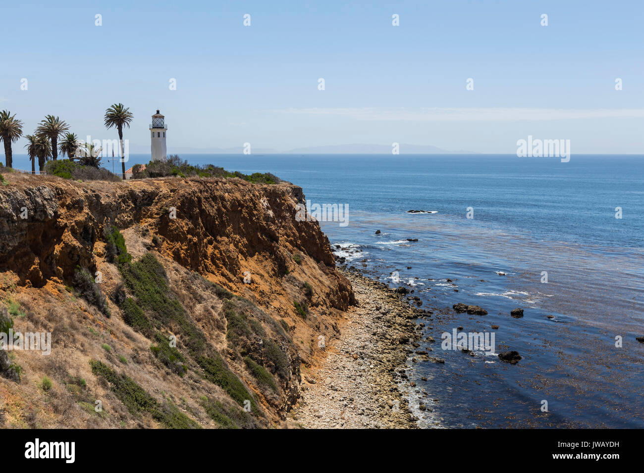 View of Point Vincente lighthouse in Rancho Palos Verdes, California ...