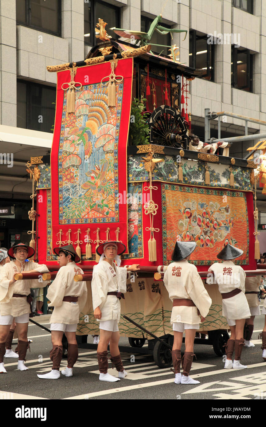 Japan, Kyoto, Gion Matsuri, festival, Yama Hoko procession, float ...
