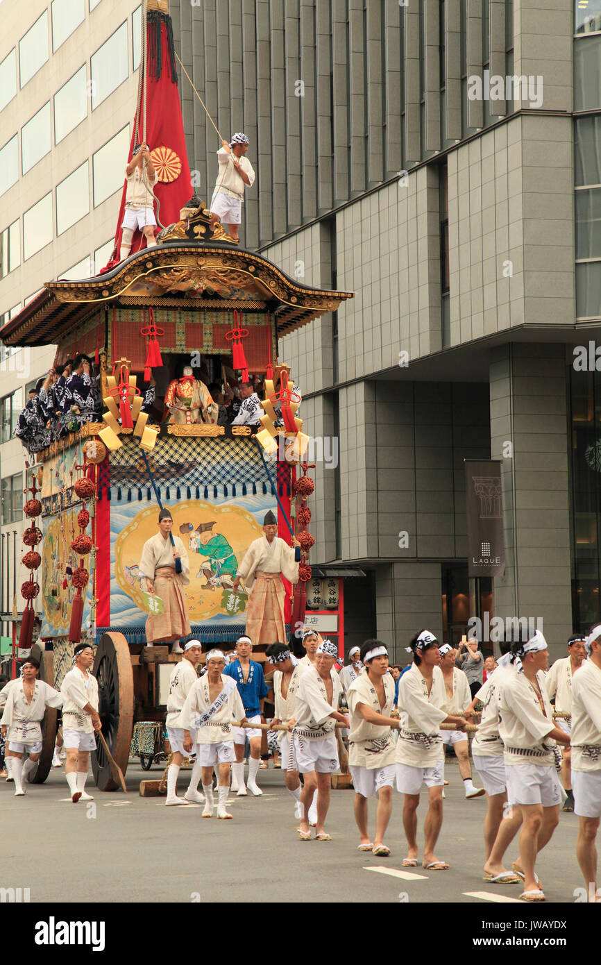 Japan, Kyoto, Gion Matsuri, festival, Yama Hoko procession, float ...