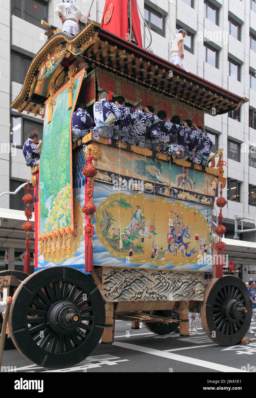 Japan, Kyoto, Gion Matsuri, festival, Yama Hoko procession, float ...