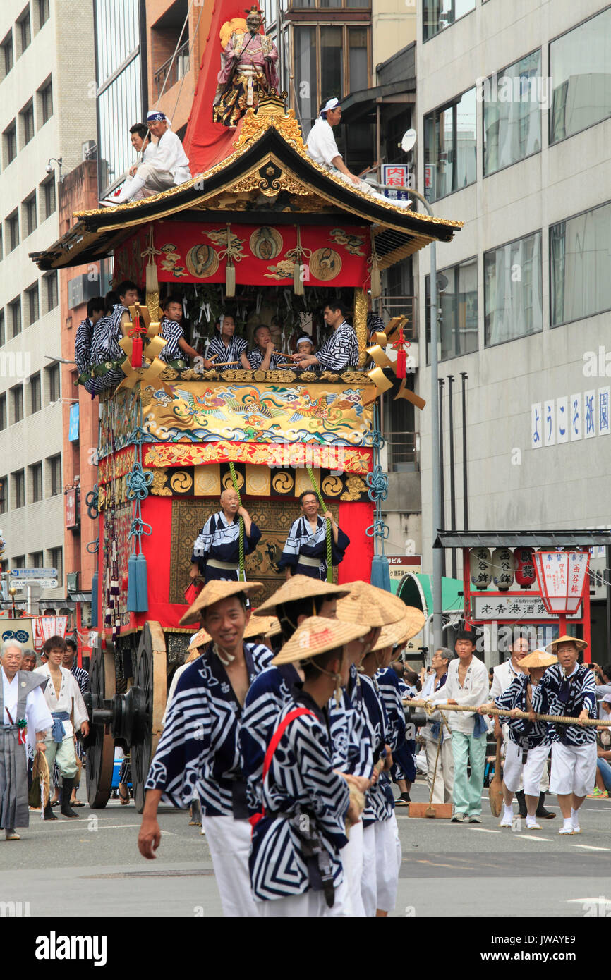 Japan, Kyoto, Gion Matsuri, festival, Yama Hoko procession, float ...
