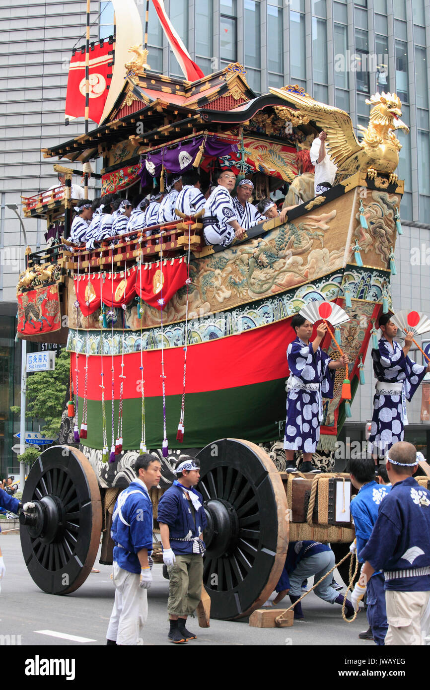 Japan, Kyoto, Gion Matsuri, festival, Yama Hoko procession, float ...
