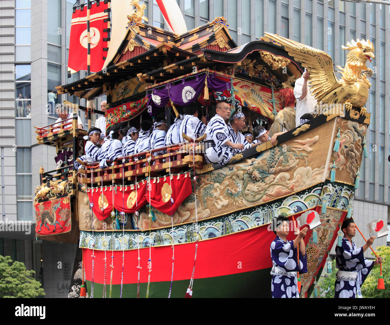 Japan, Kyoto, Gion Matsuri, festival, Yama Hoko procession, float ...