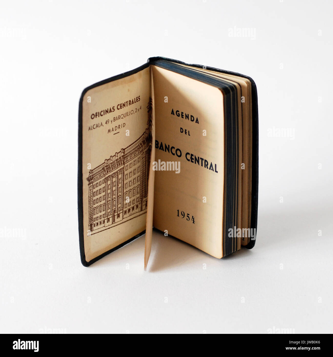 Old small bank diary. Original, 1950s Stock Photo - Alamy