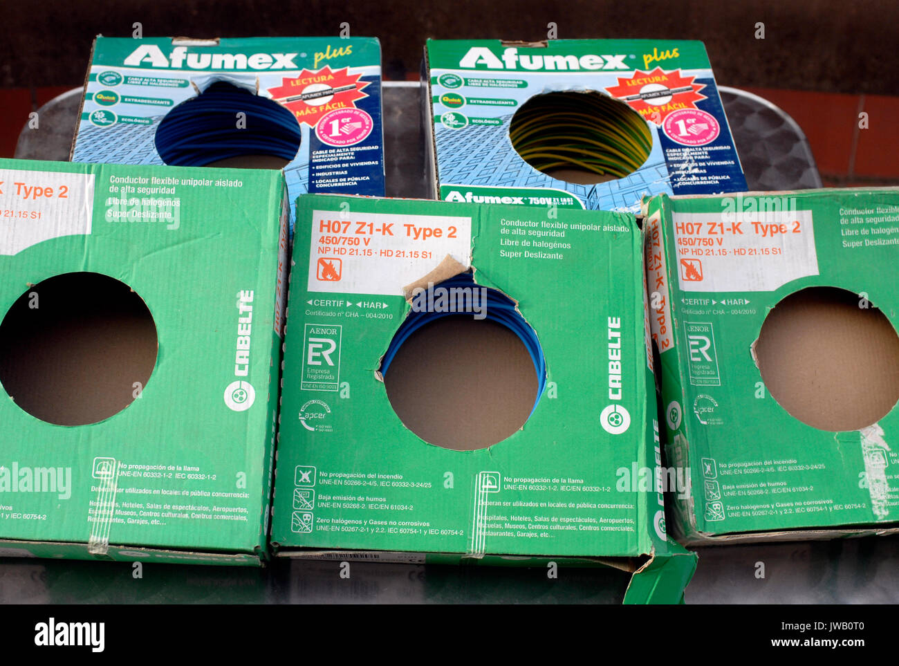 Green electrical boxes hi-res stock photography and images - Alamy
