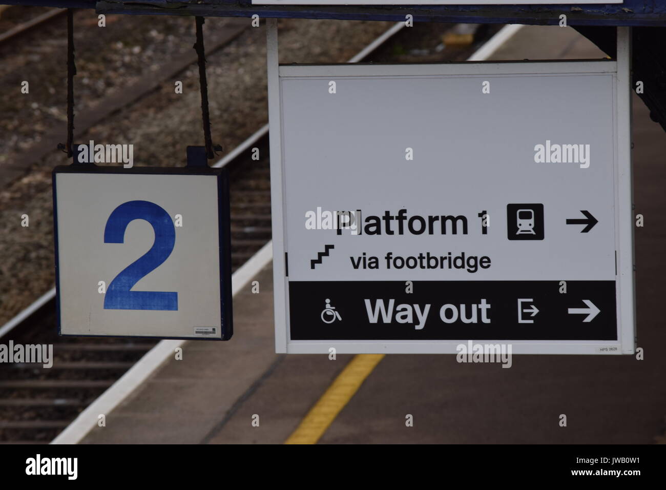 Platform 2 at train station Stock Photo - Alamy